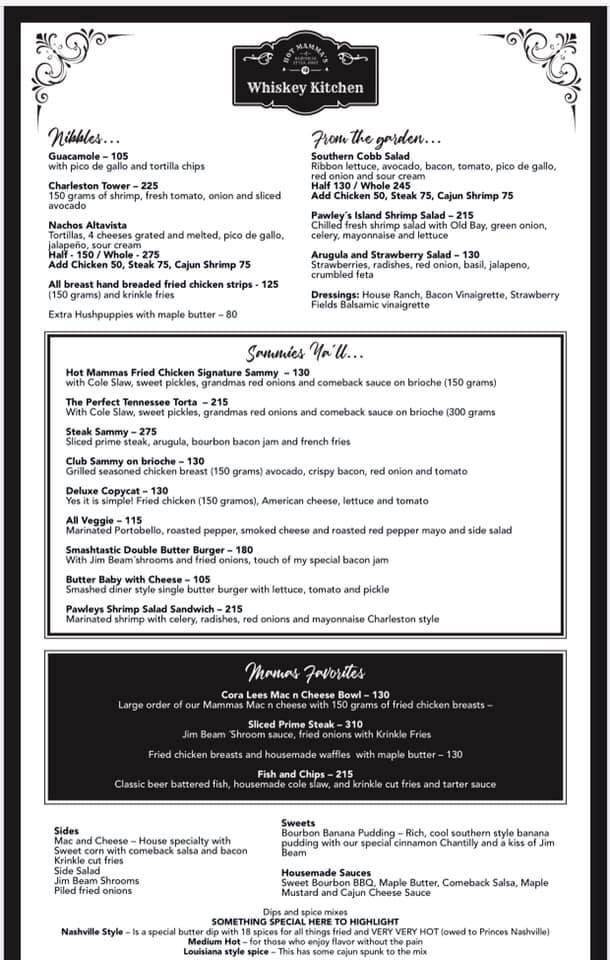 Menu at Whiskey Kitchen PV restaurant, Puerto Vallarta