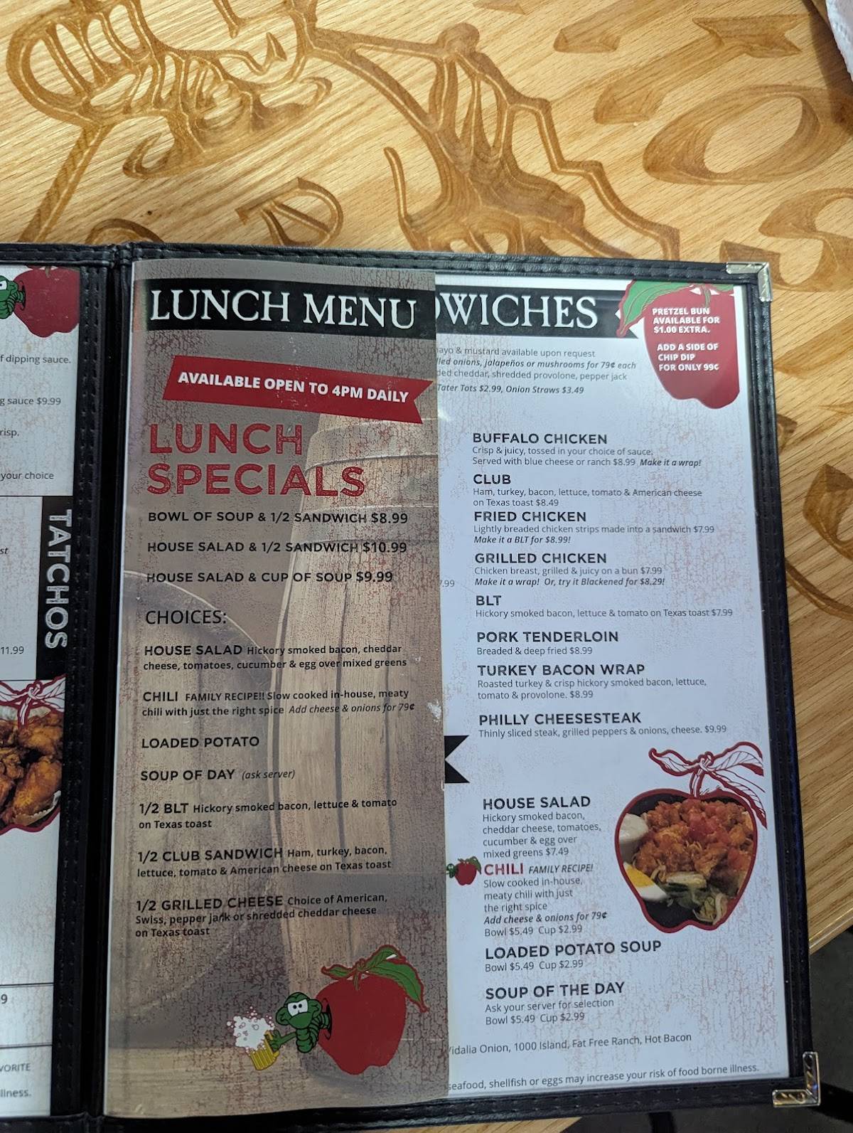 Menu at McIntosh's Pub & Grub, Bellbrook