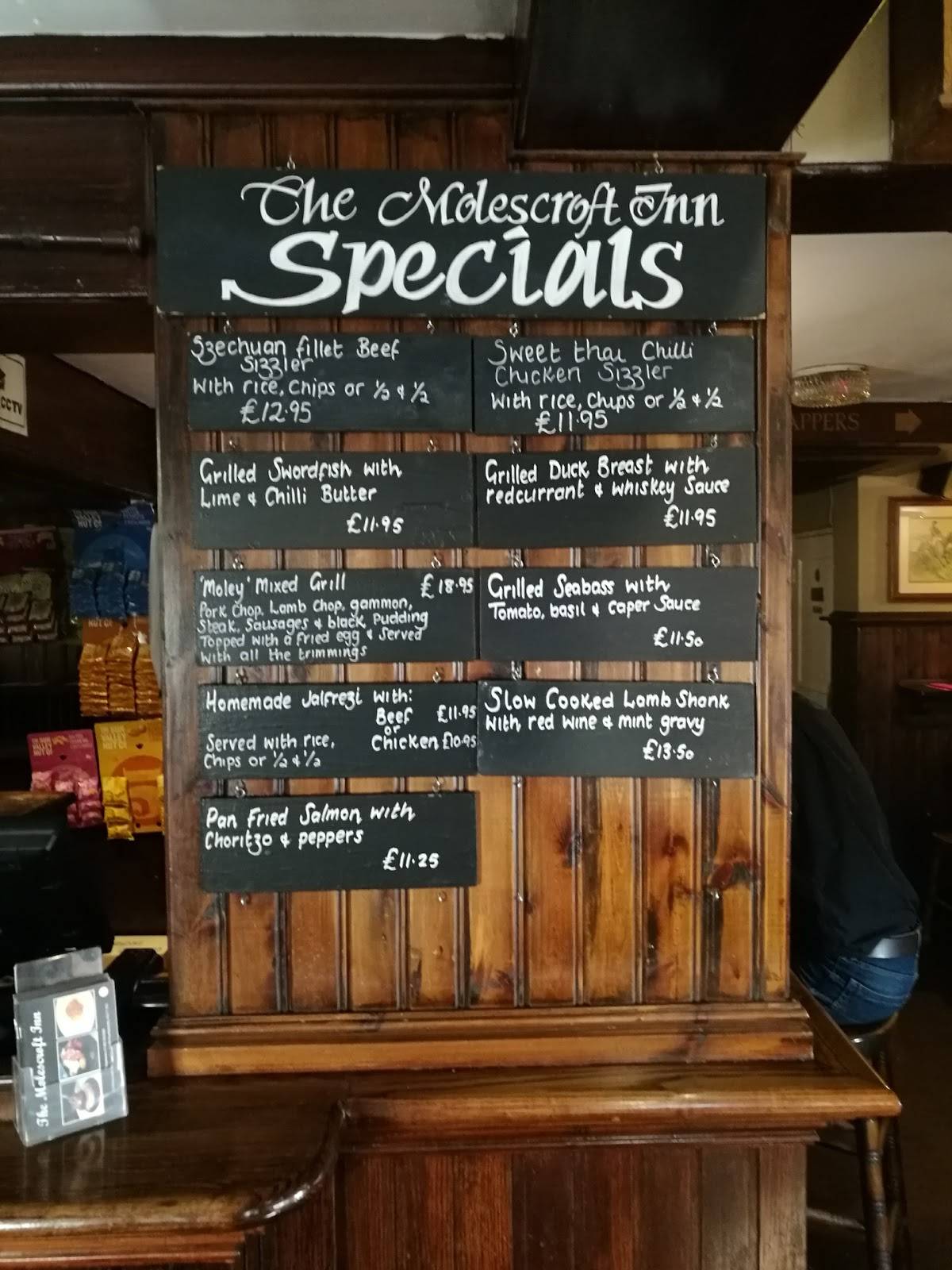 Menu at Molescroft Inn pub & bar, Beverley, 75 Molescroft Rd