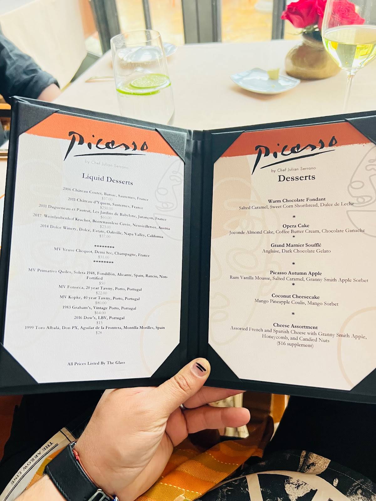Menu at Picasso pub & bar, Las Vegas