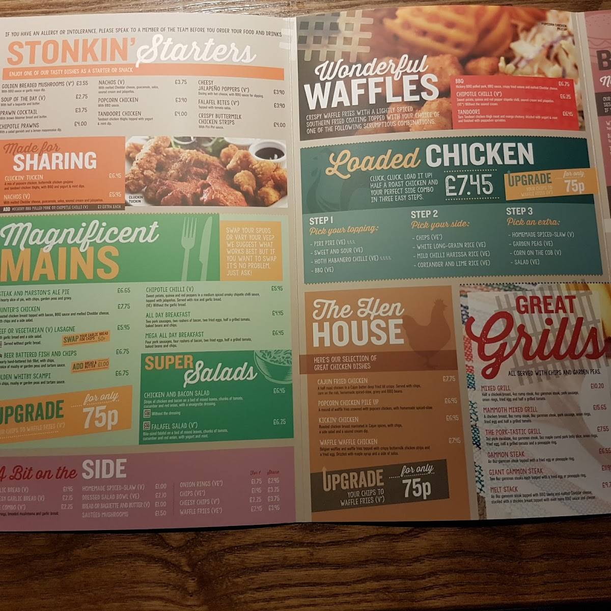 Menu at Red Hawk pub & bar, Brough