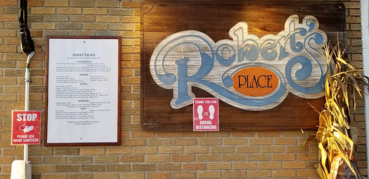 Menu at Robert's Place pub & bar, Margate City