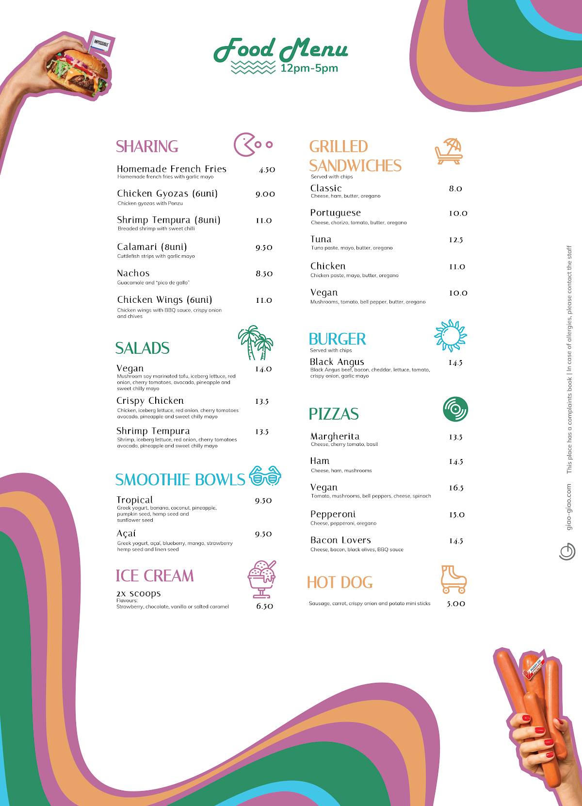 Menu at RoofTop Eva pub & bar, Faro