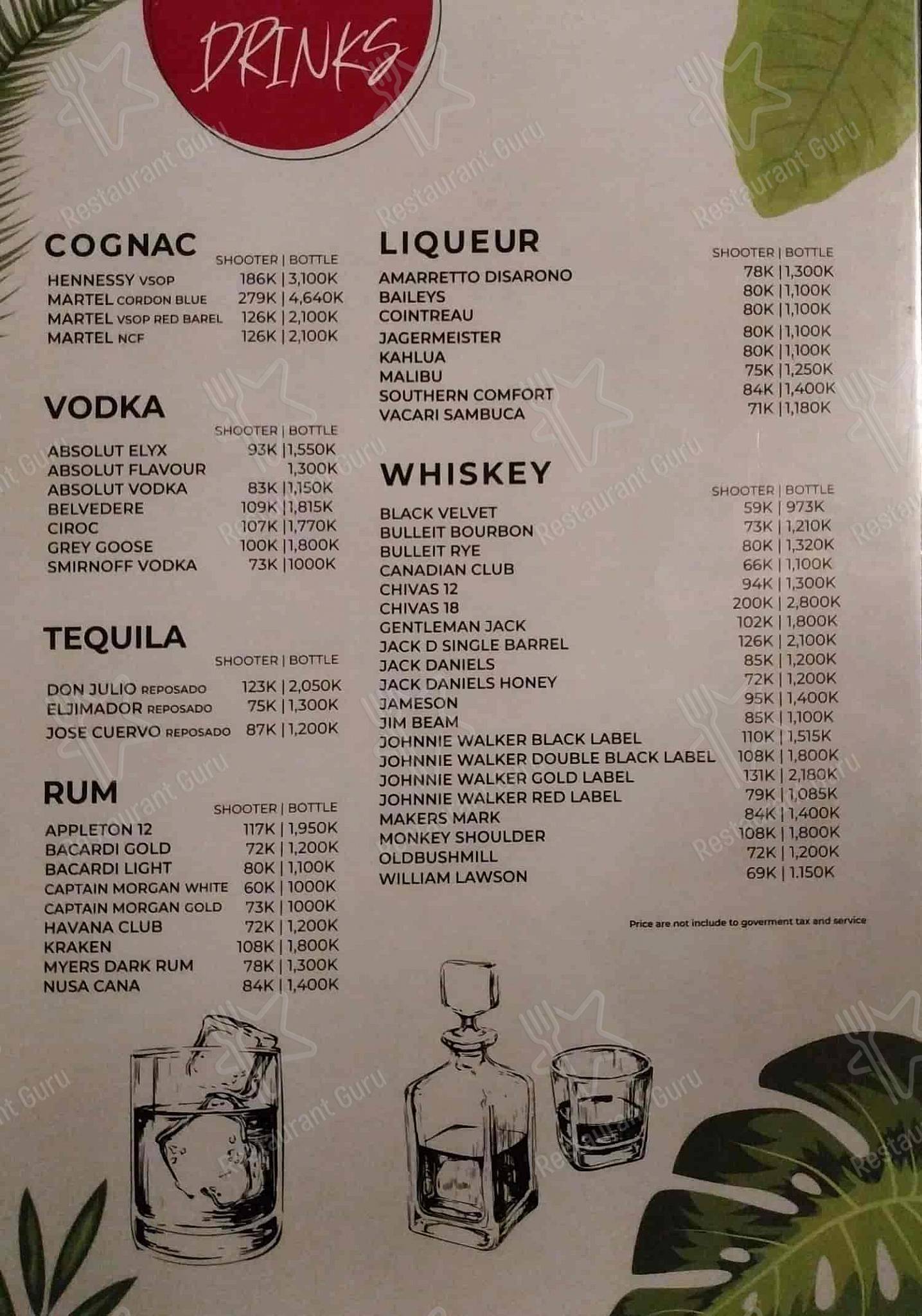 Menu at Shamrock - Kitchen & Bar, South Jakarta