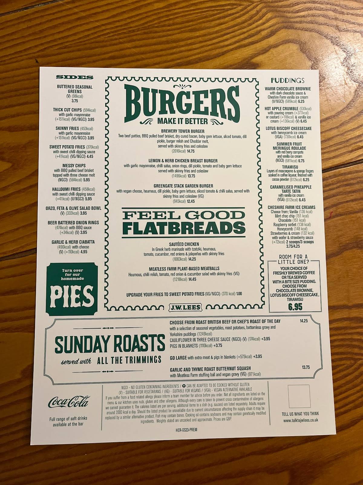 Menu at The Duke Of Gloucester pub & bar, Crewe