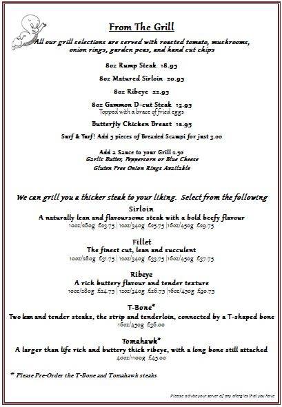 Menu at The Friendly Spirit pub & bar, Bridgwater