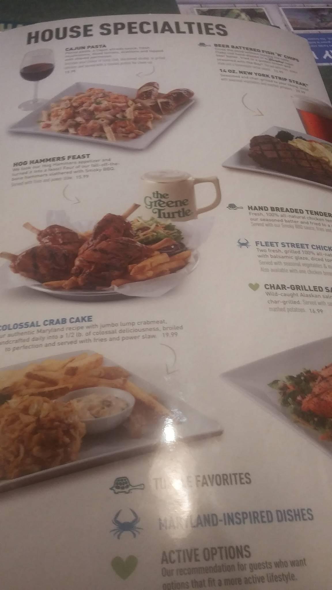 Menu at The Greene Turtle Sports Bar & Grille, Westminster