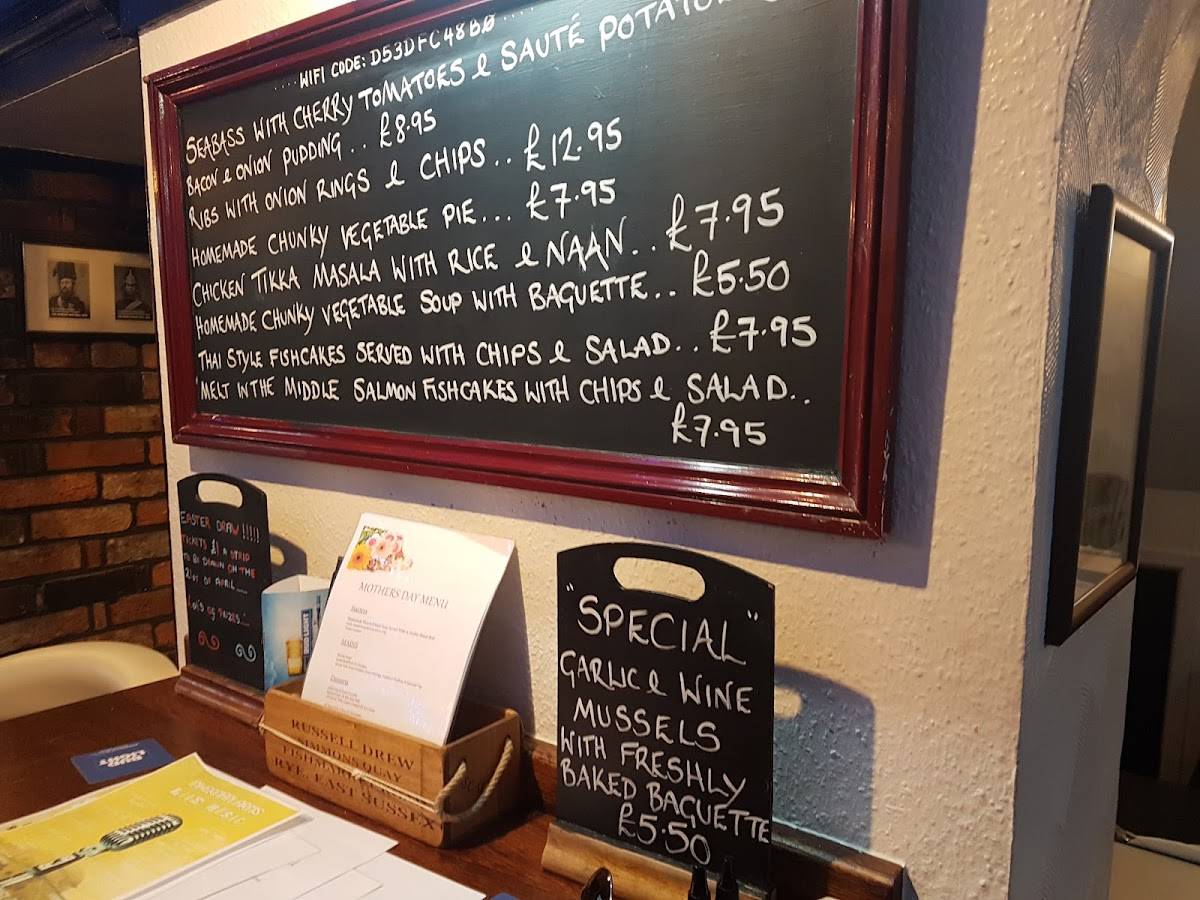Menu at The Inkerman Arms pub & bar, Rye