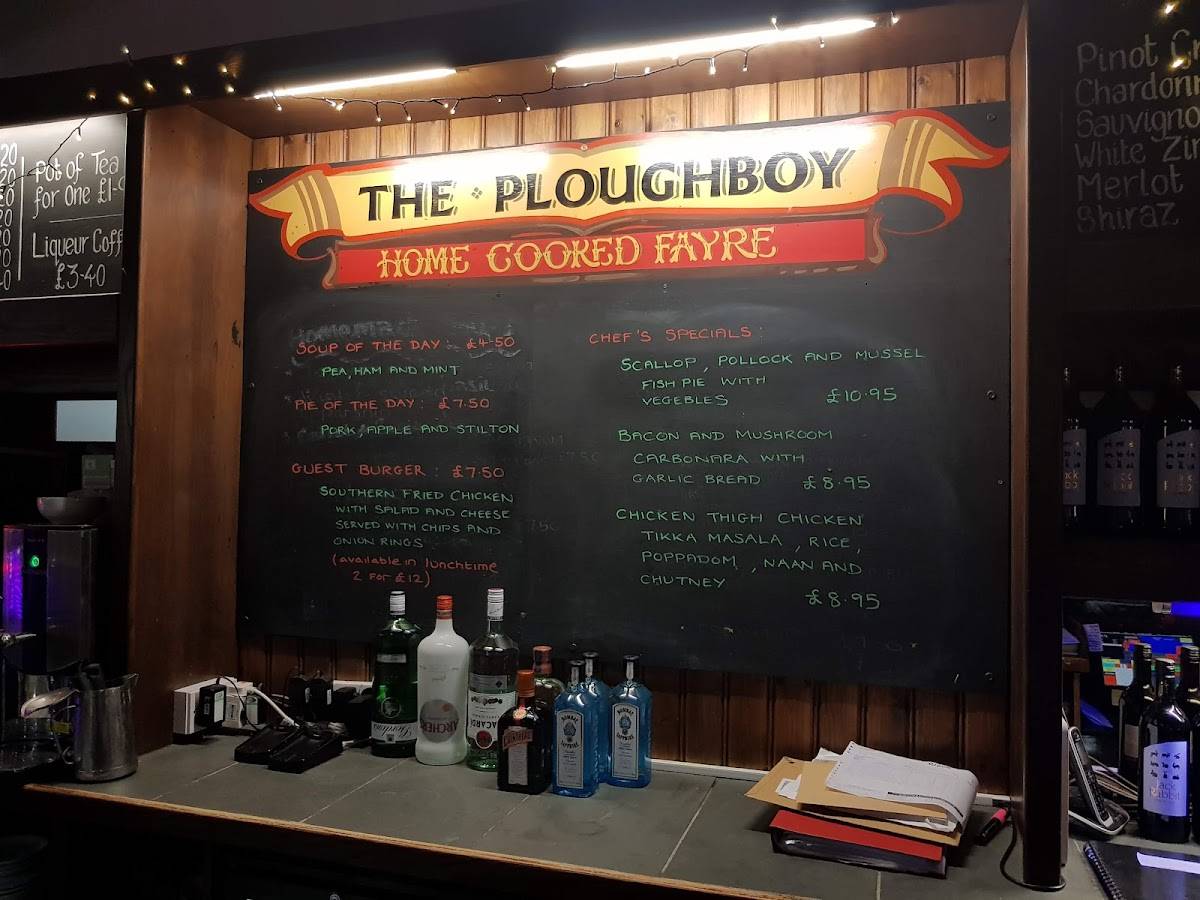 Menu at The Ploughboy pub & bar, Saltash