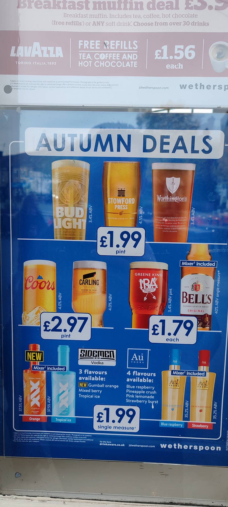 Menu at The Red Lion - JD Wetherspoon pub & bar, Thetford