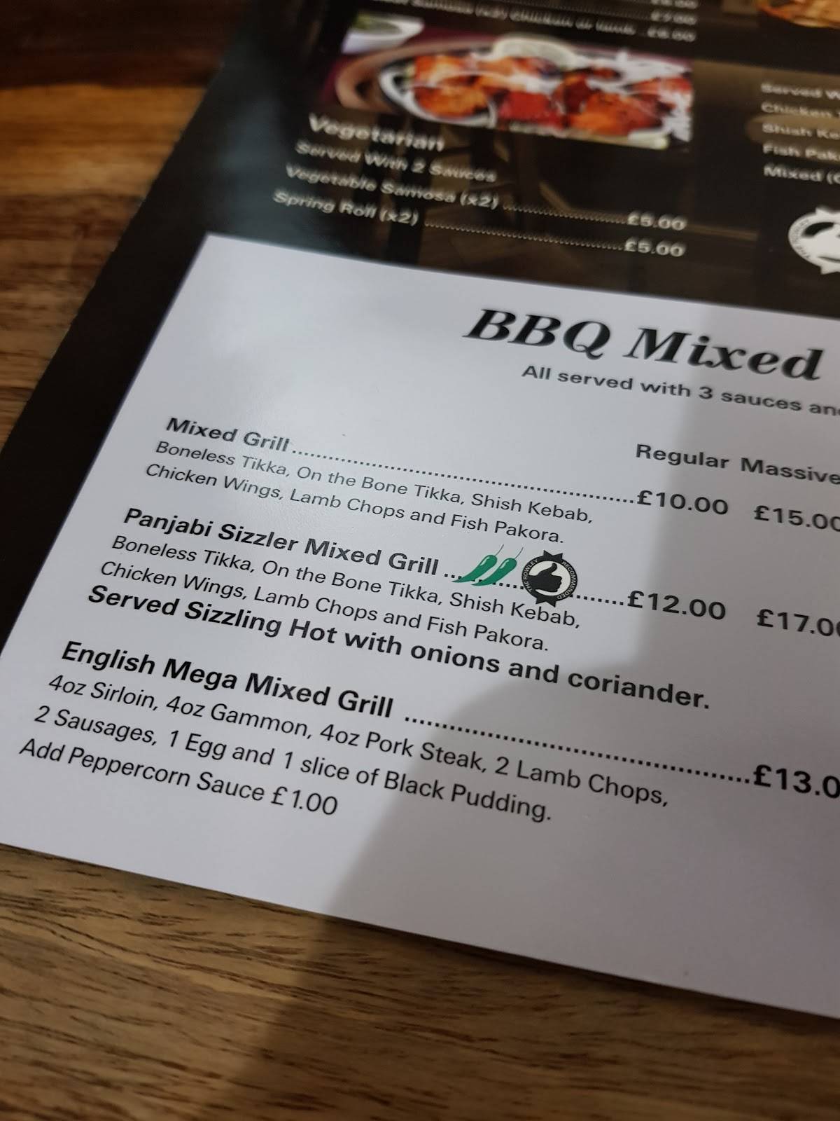Menu at The Rowley Bar and Grill, Rowley Regis