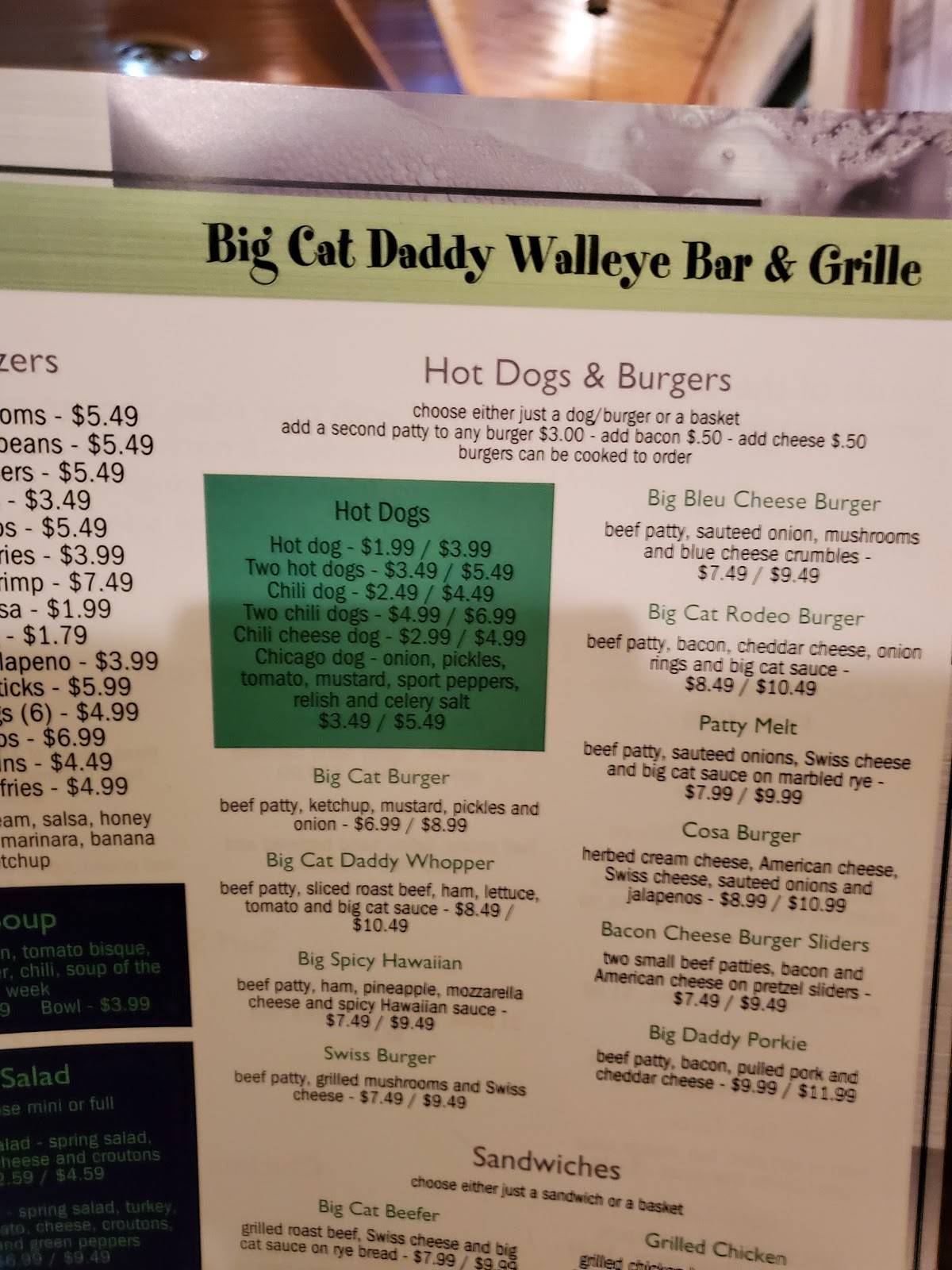 Menu at Wayside Bar & Grille, Montague