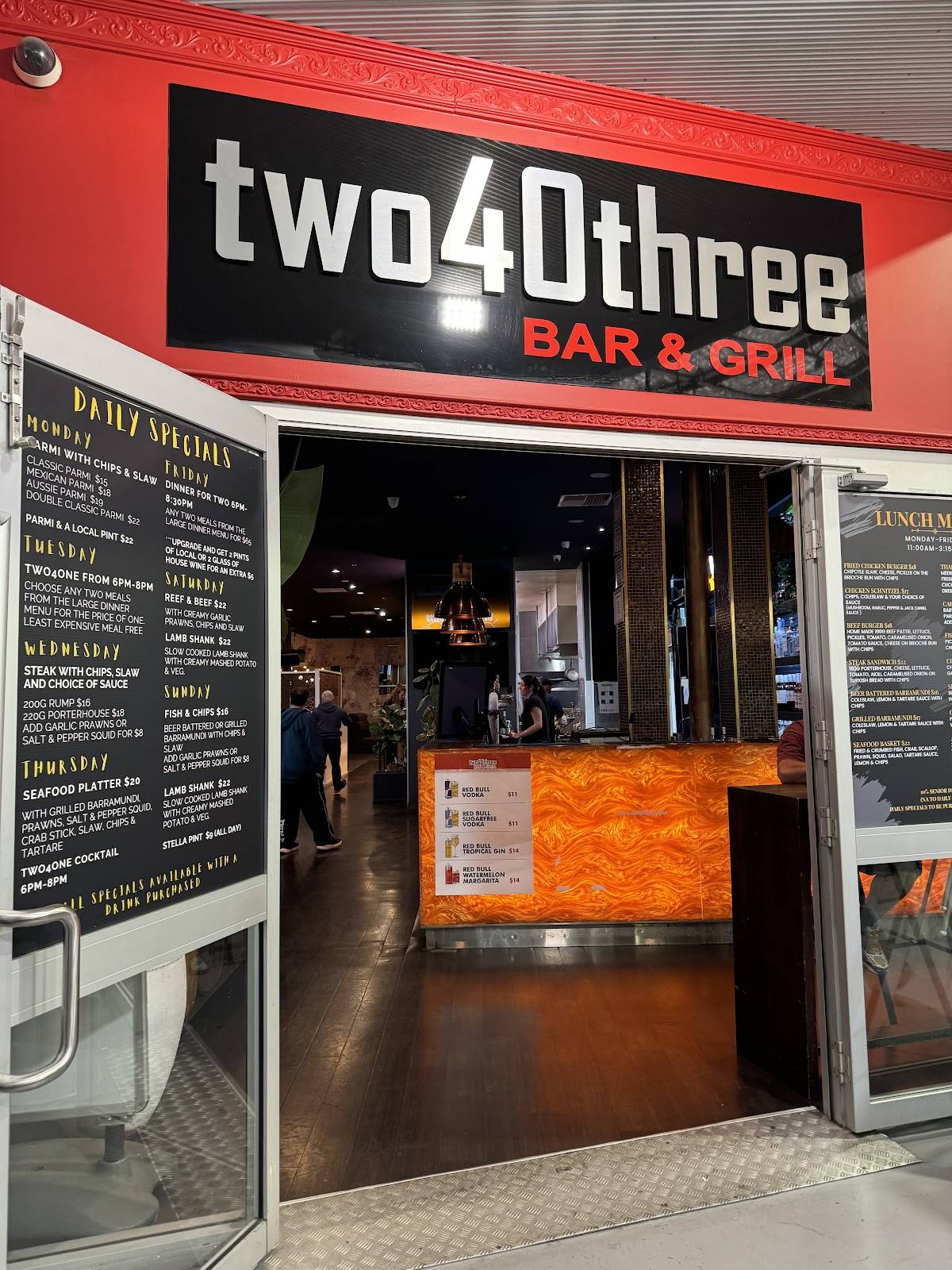 Menu at two40three Bar & Grill, Morley