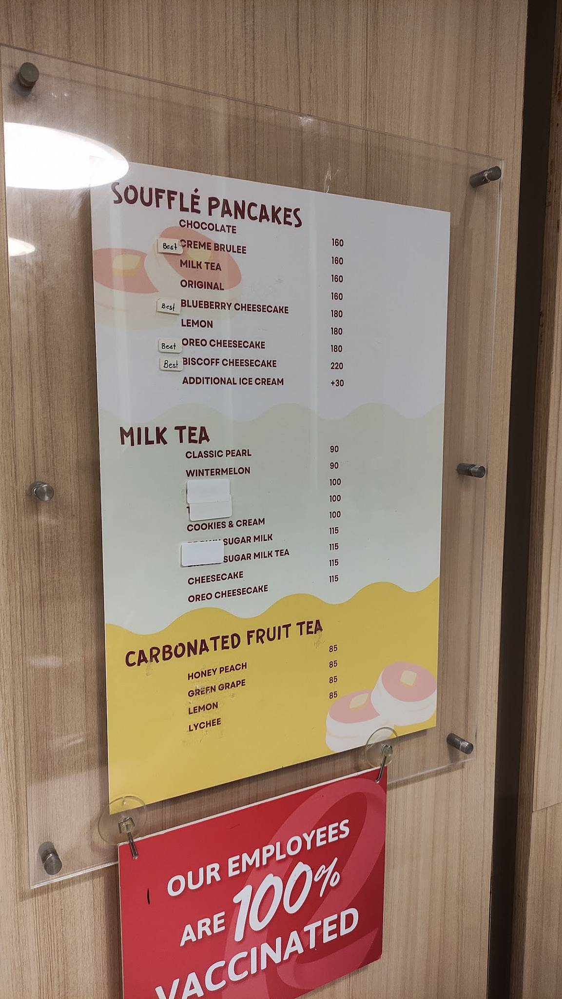 Menu at Puffy's Souffle Pancake restaurant, Quezon City, J27Q+R23