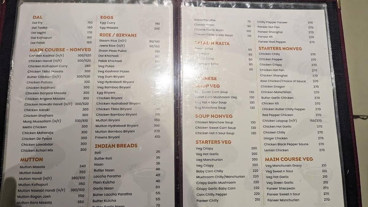 Menu at President Resto Bar, Pune, Solapur - Pune Hwy