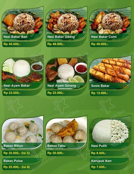 Menu at Nasi Bakar Pusat Supermal Karawaci restaurant, Tangerang, Lippo ...