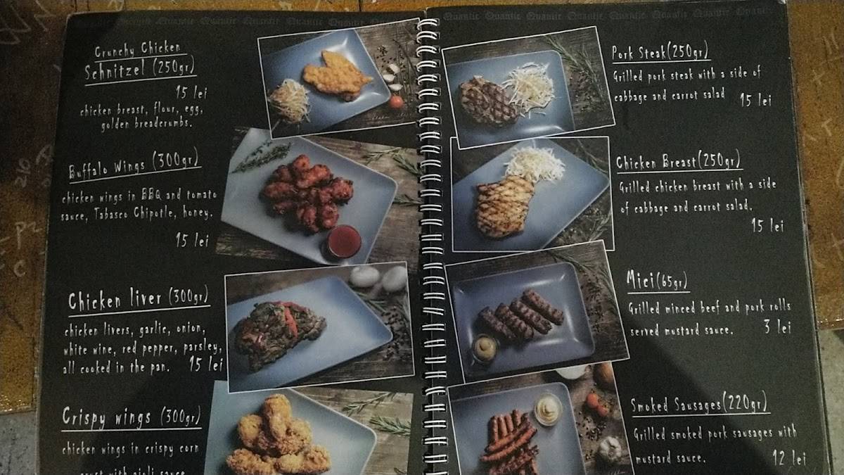 Menu at Quantic Pub, Bucharest