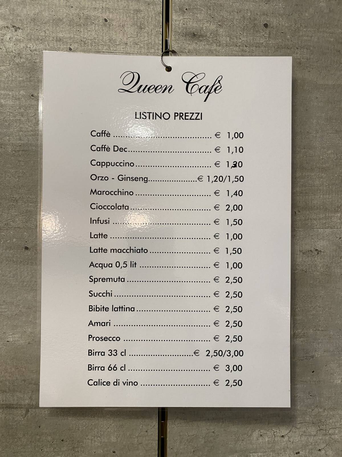 Speisekarte von Queen Cafè pub & Bar, Turin
