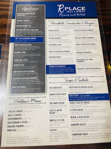 Menu at R Place pub & bar, Greenwood