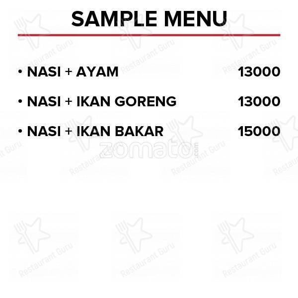 Menu at RM Cahaya Timur restaurant, Tangerang, Ruko Modernland Blok R ...