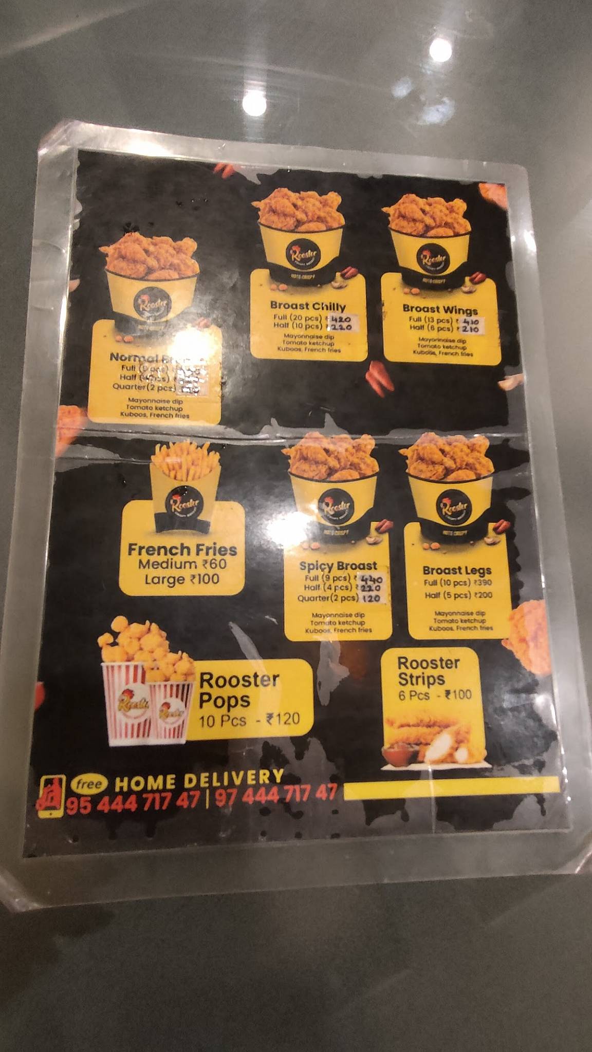 Menu at ROOSTER CRISPY BROAST VENGARA, Vengara
