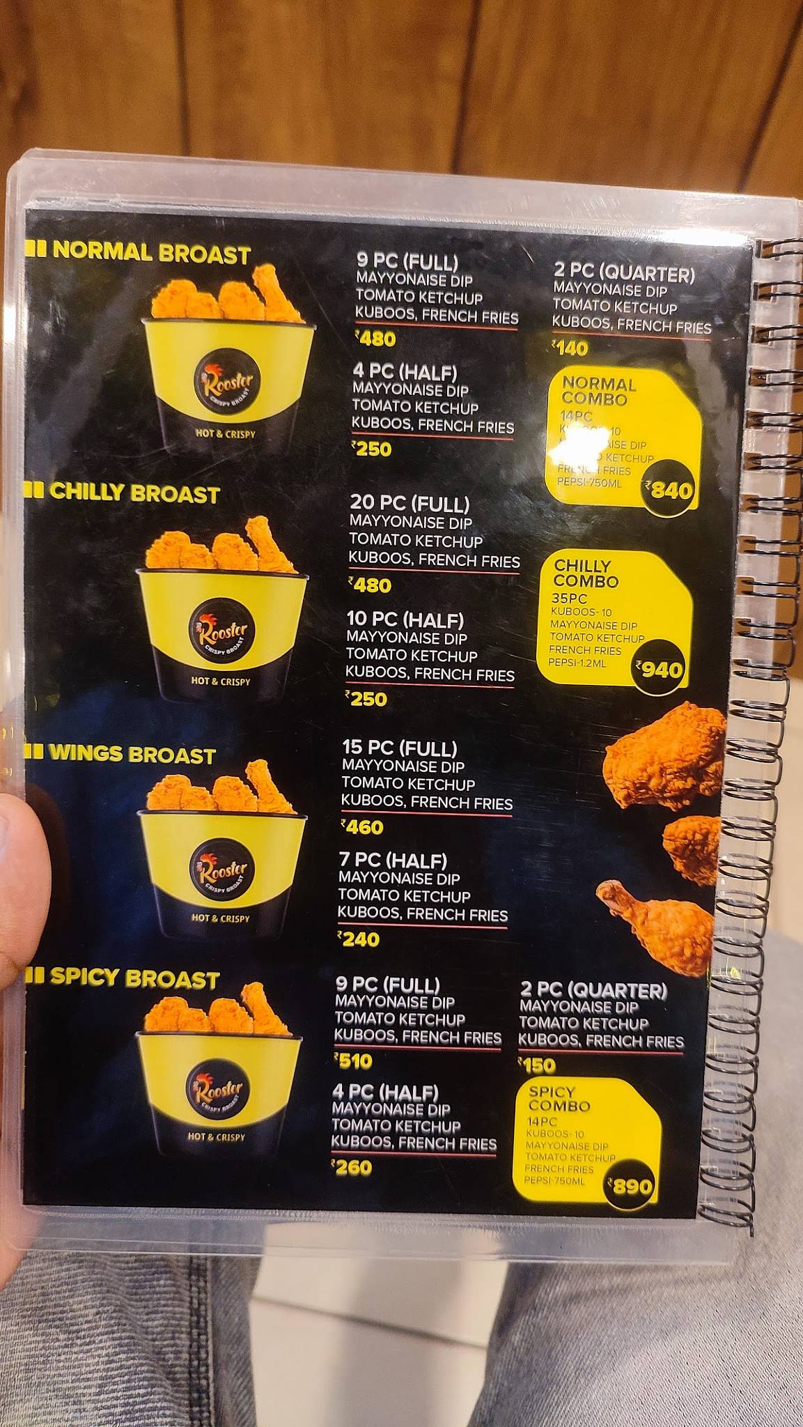 Menu at ROOSTER CRISPY BROAST VENGARA, Vengara