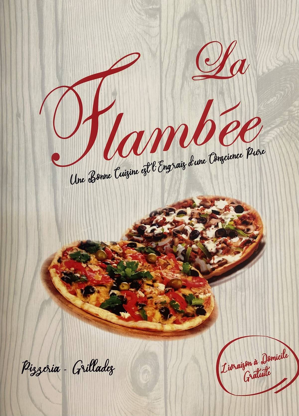 Speisekarte von La Flambée restaurant, Rabat, Mabella