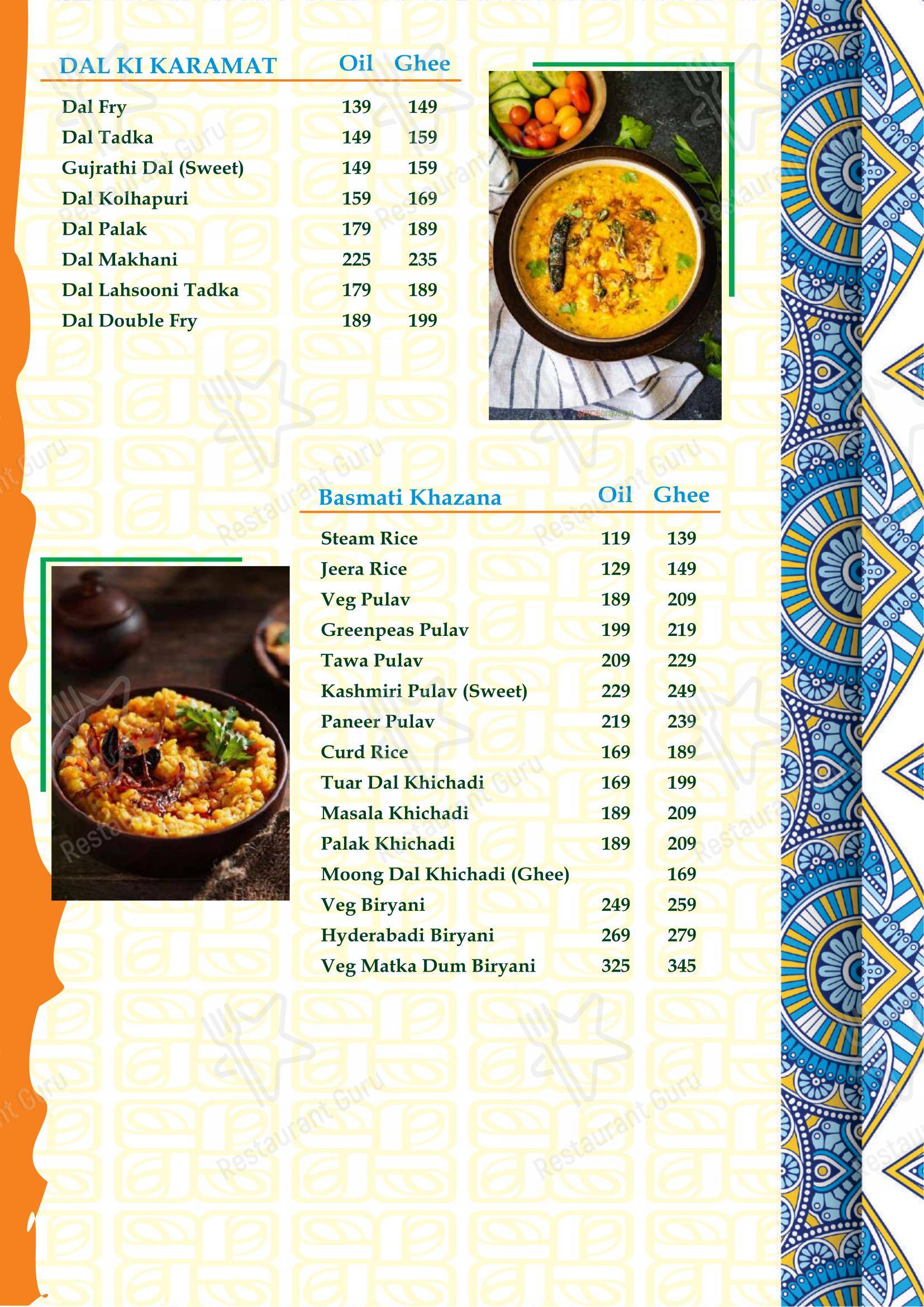 Menu at Rajwadi Gaurav Thali, Veg Restaurant and Banquet hall Wakad ...