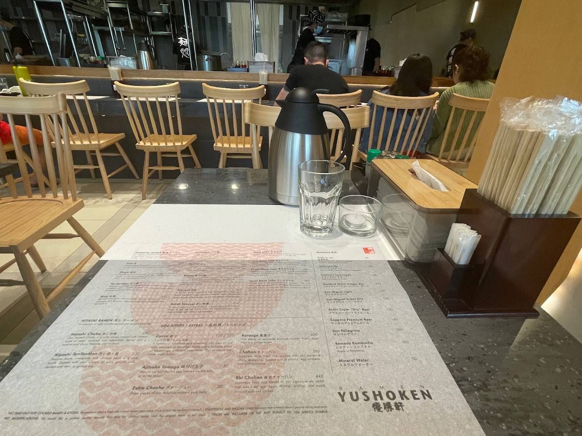 Carta del restaurante Ramen Yushoken Ortigas, Pasig