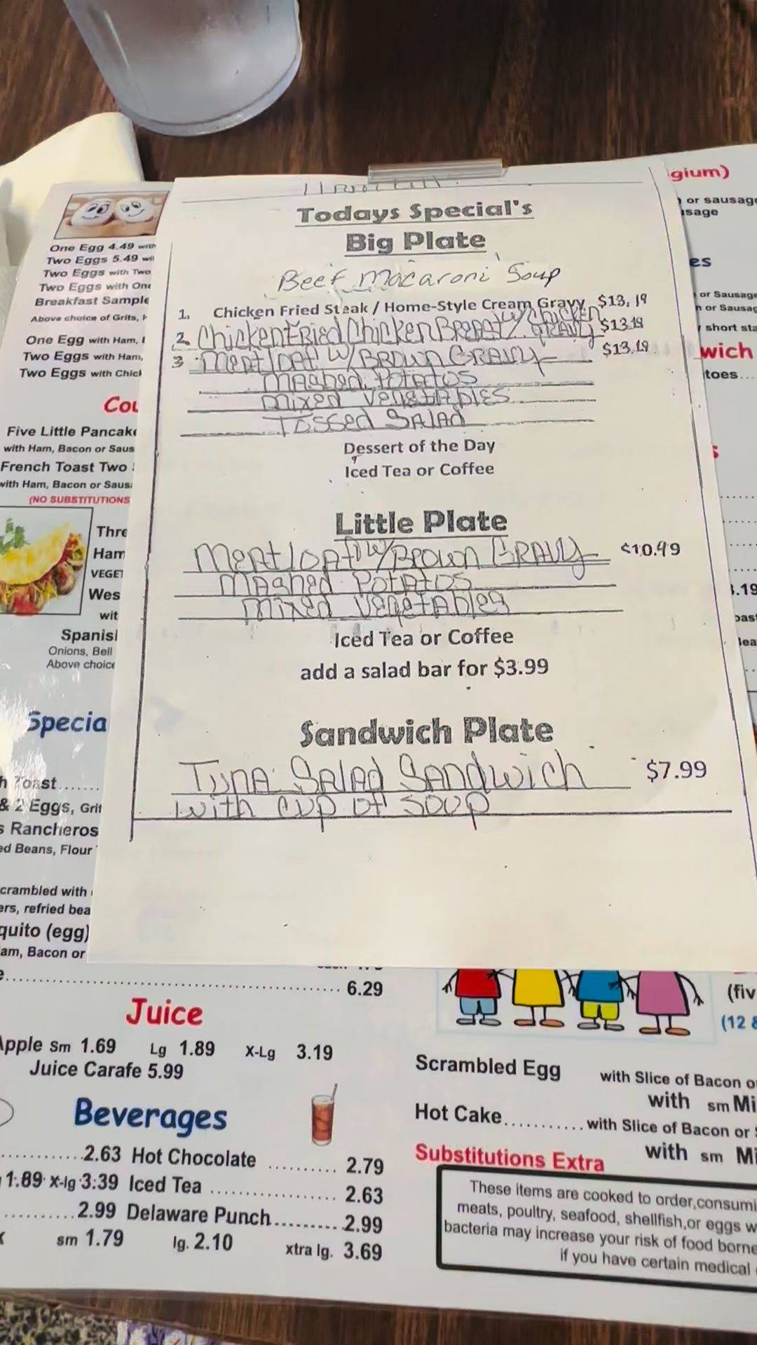 Menu at Ramsey's Victoria restaurant, Victoria, N Navarro St