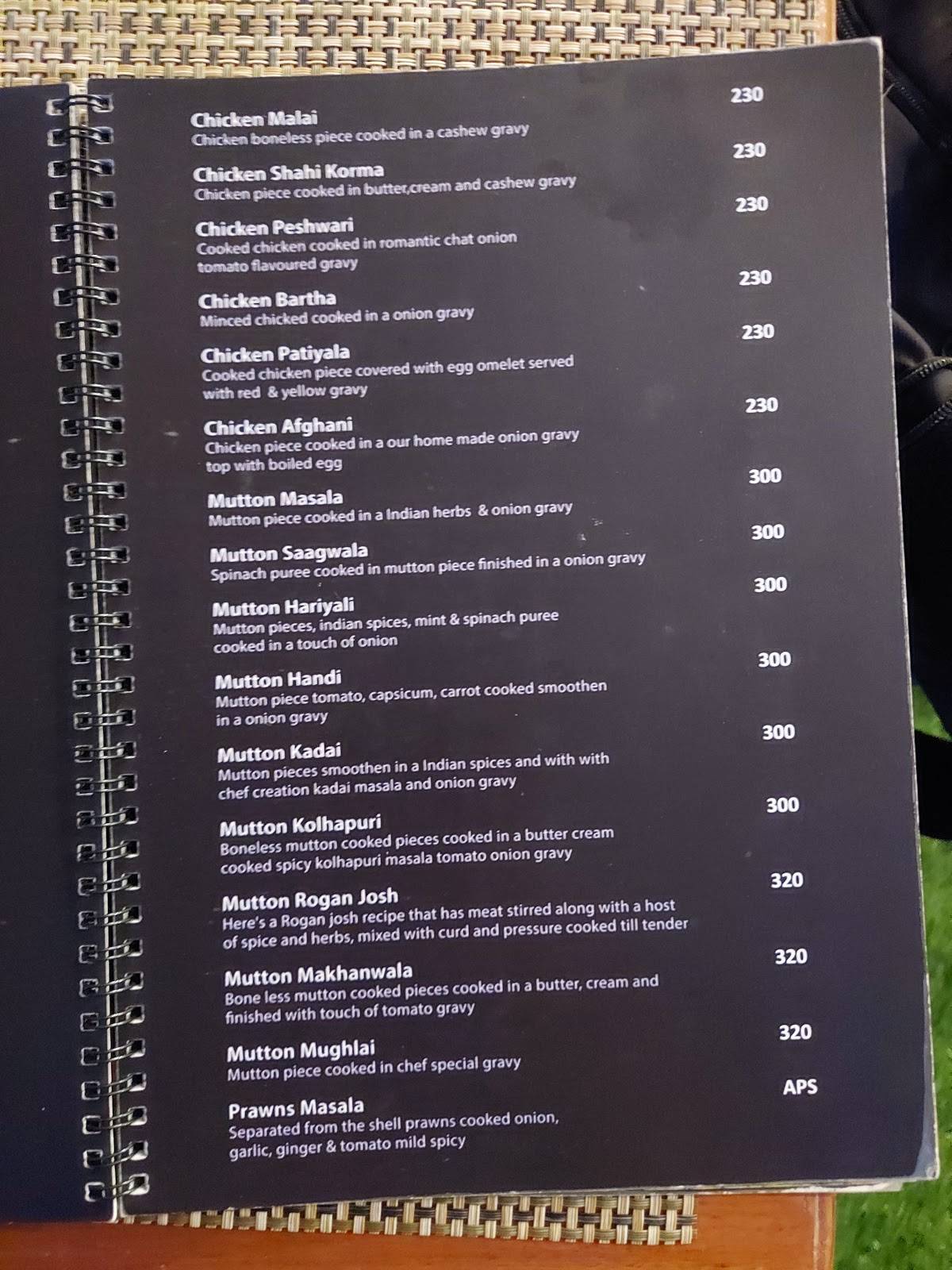 Menu at The Tawa Punjab - Manipal, Manipal