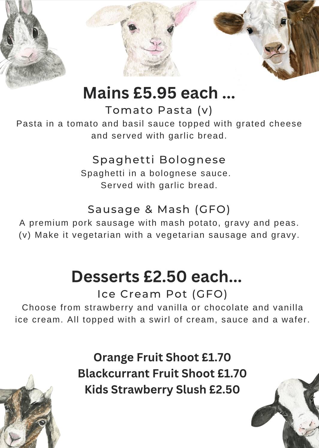 Menu at The Larch Farm pub & bar, Ravenshead