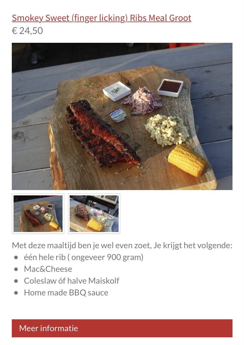 Speisekarte von Rebel.bbq, Tilburg