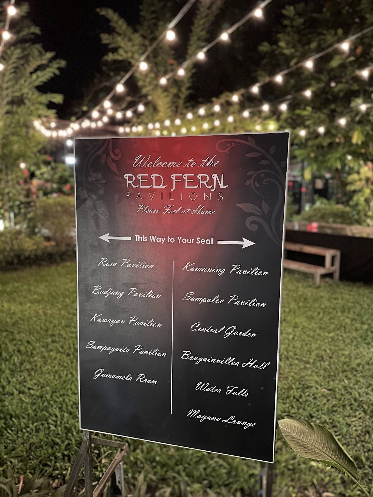 Carta del restaurante Red Fern Pavilions, General Santos