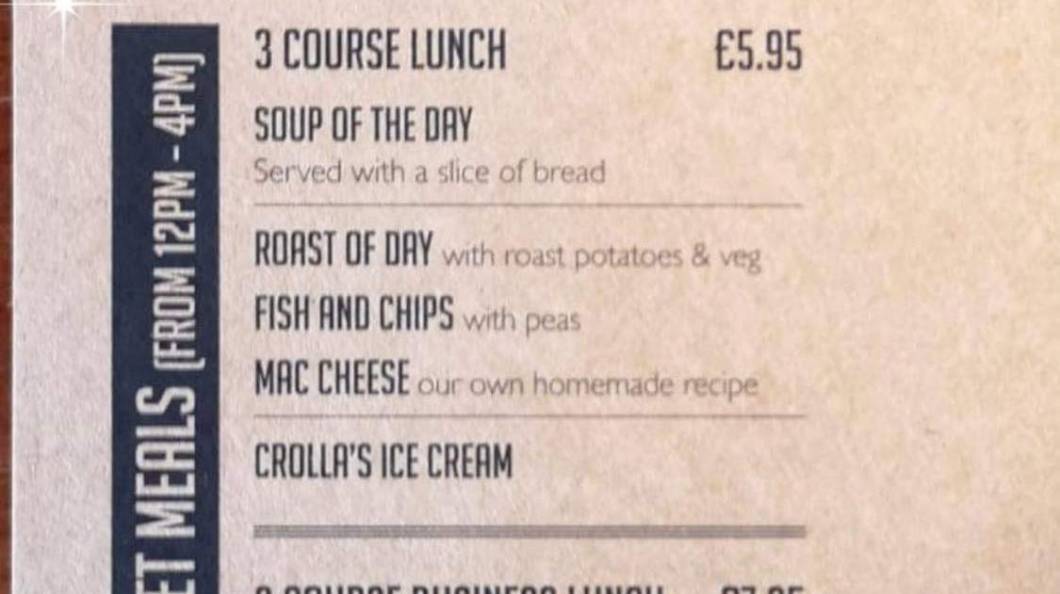 Menu at Red Fox Inn pub & bar, Bishopton
