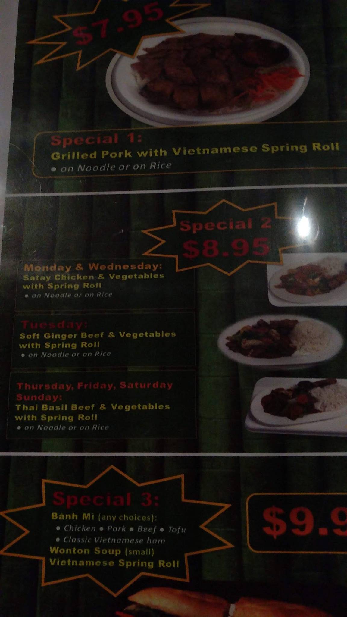 Menu at Red Pepper Restaurant, Saskatoon