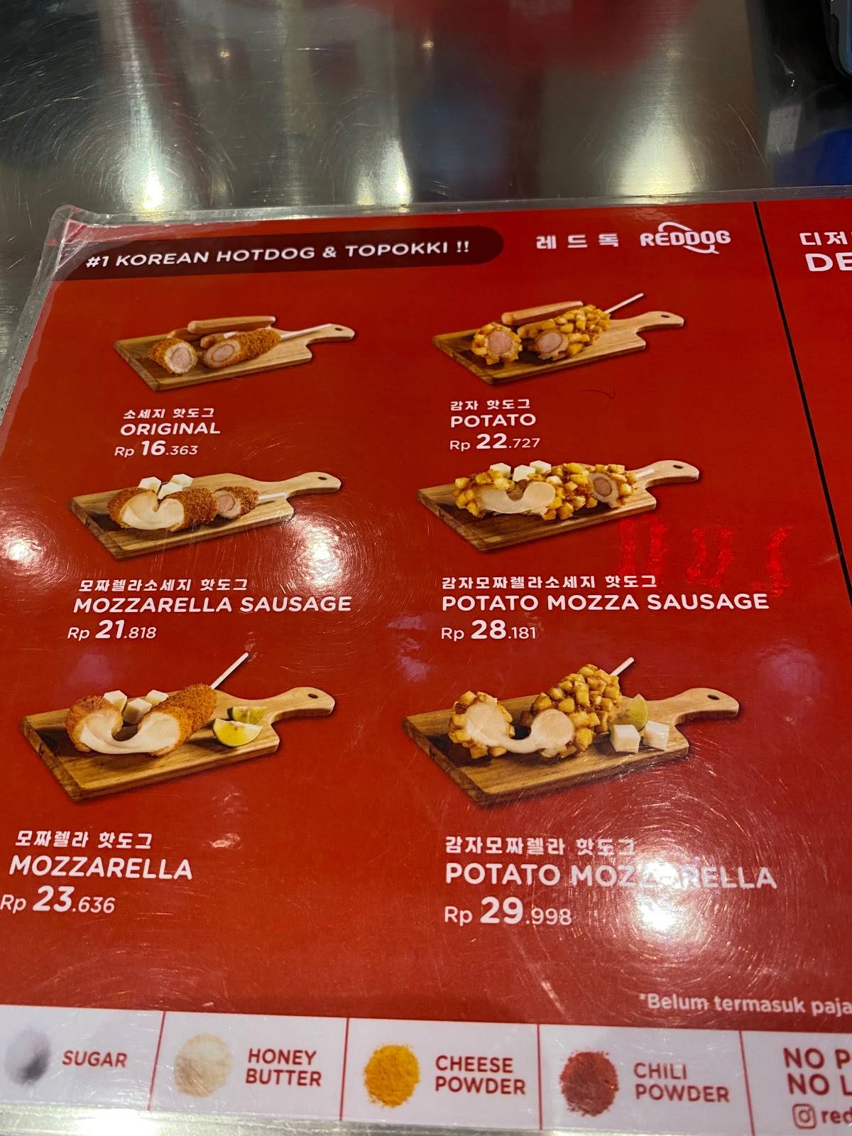Menu at Reddog - Summarecon Mall Serpong restaurant, Curug Sangereng