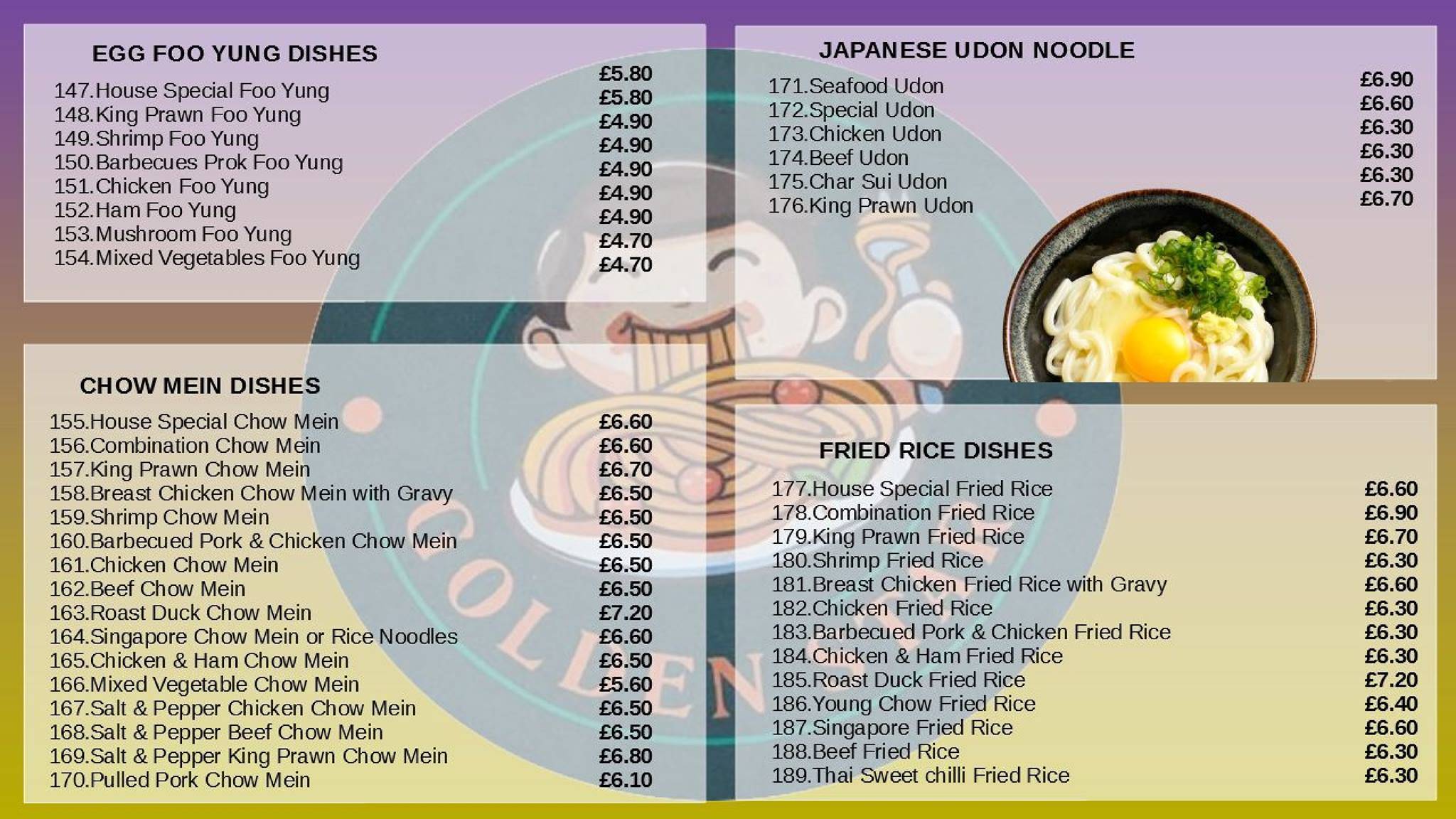 Menu at Golden Star Renfrew restaurant, Renfrew