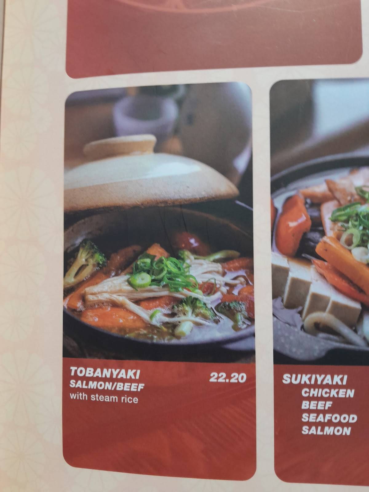 Menu at Aburi House restaurant, Southern River