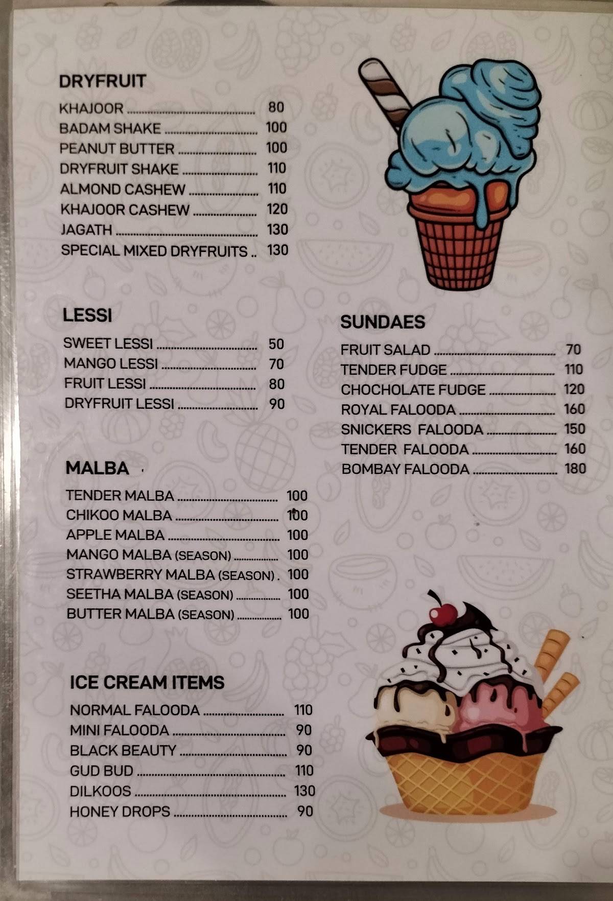 Menu at Al Nujum Restaurant, Chemmad
