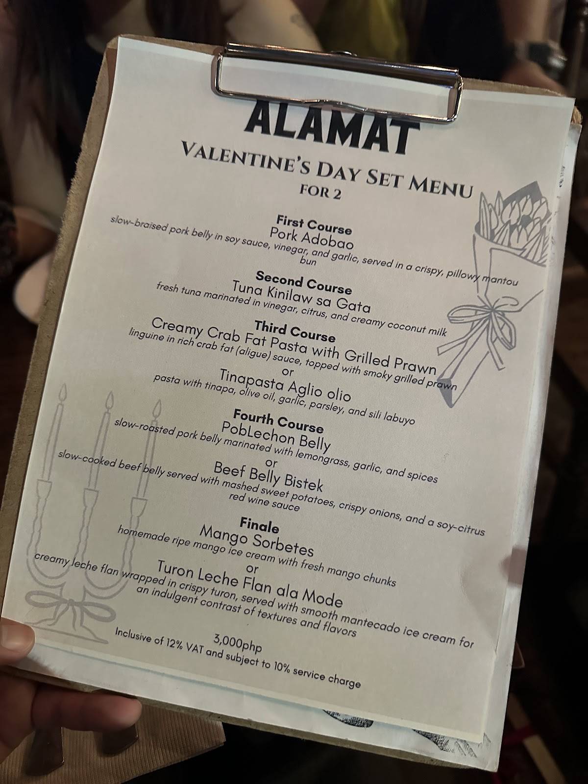 Menu at Alamat Filipino Cuisine restaurant, Makati