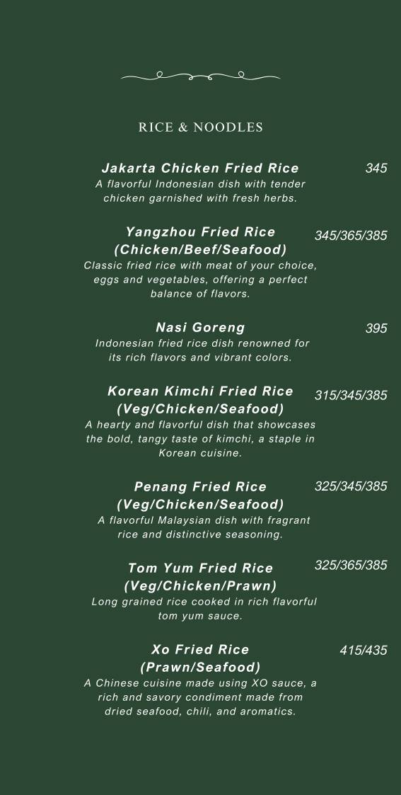 Menu at Asian Hive, Chennai, No. 3/1