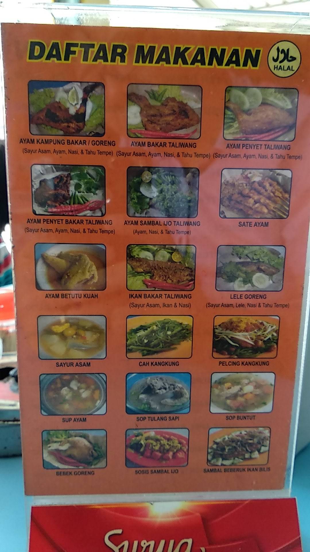 Menu at Ayam Bakar Taliwang Khas Lombok restaurant, Batam, +2RJ