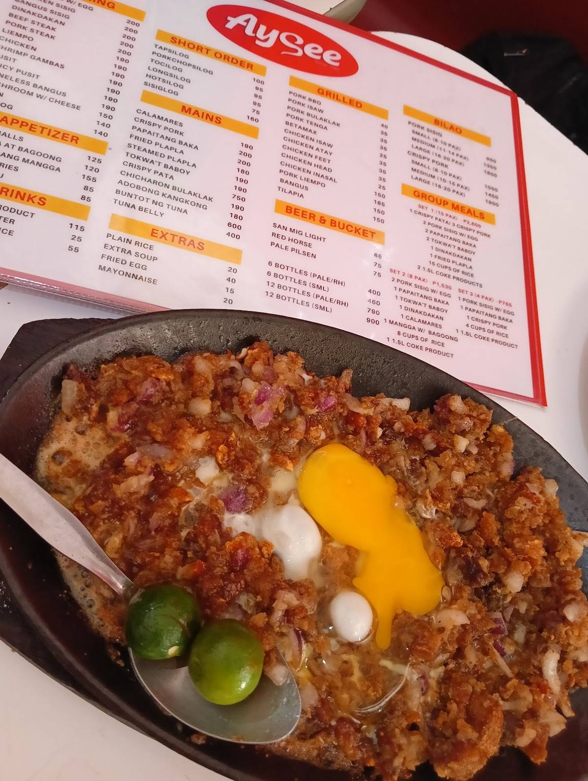 Menu at Aysee Ultra - Original Branch restaurant, Pasig