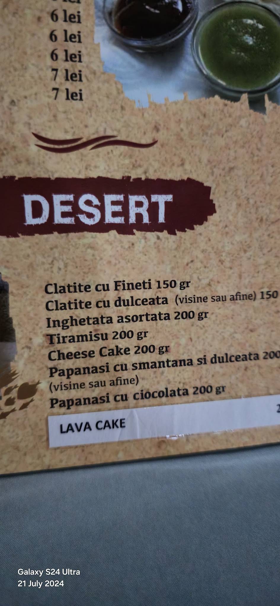 Menu at Restaurant Balta Icoana, Romania