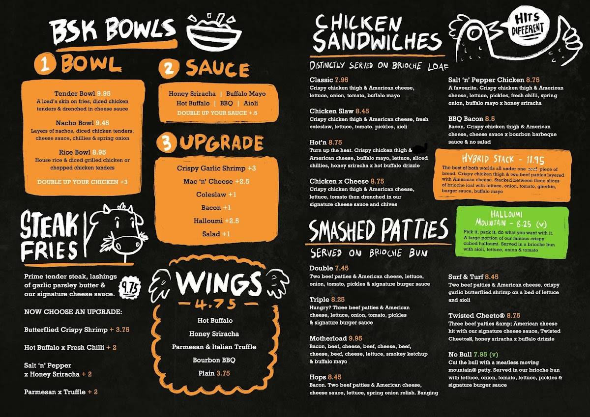 Menu at Bank Street Kitchen restaurant, Ossett