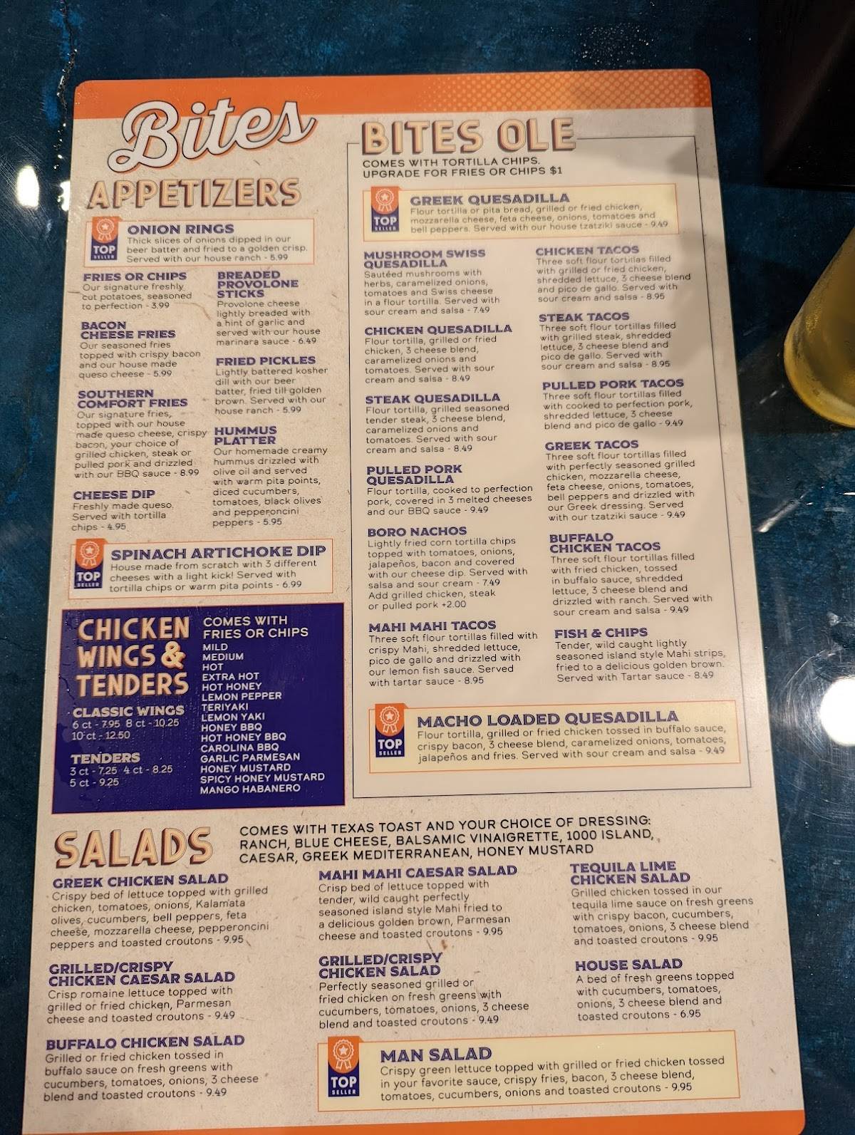 Menu at Bites in the Boro restaurant, Statesboro, Statesboro Pl Cir