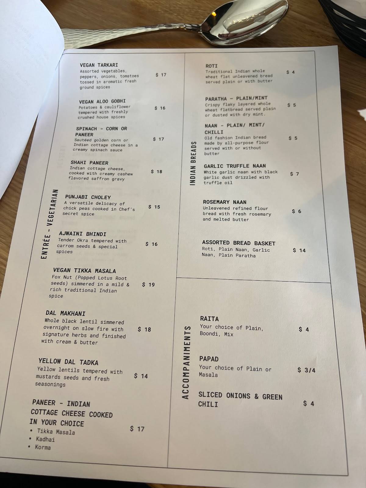 Menu at Black Salt restaurant, Chesterfield