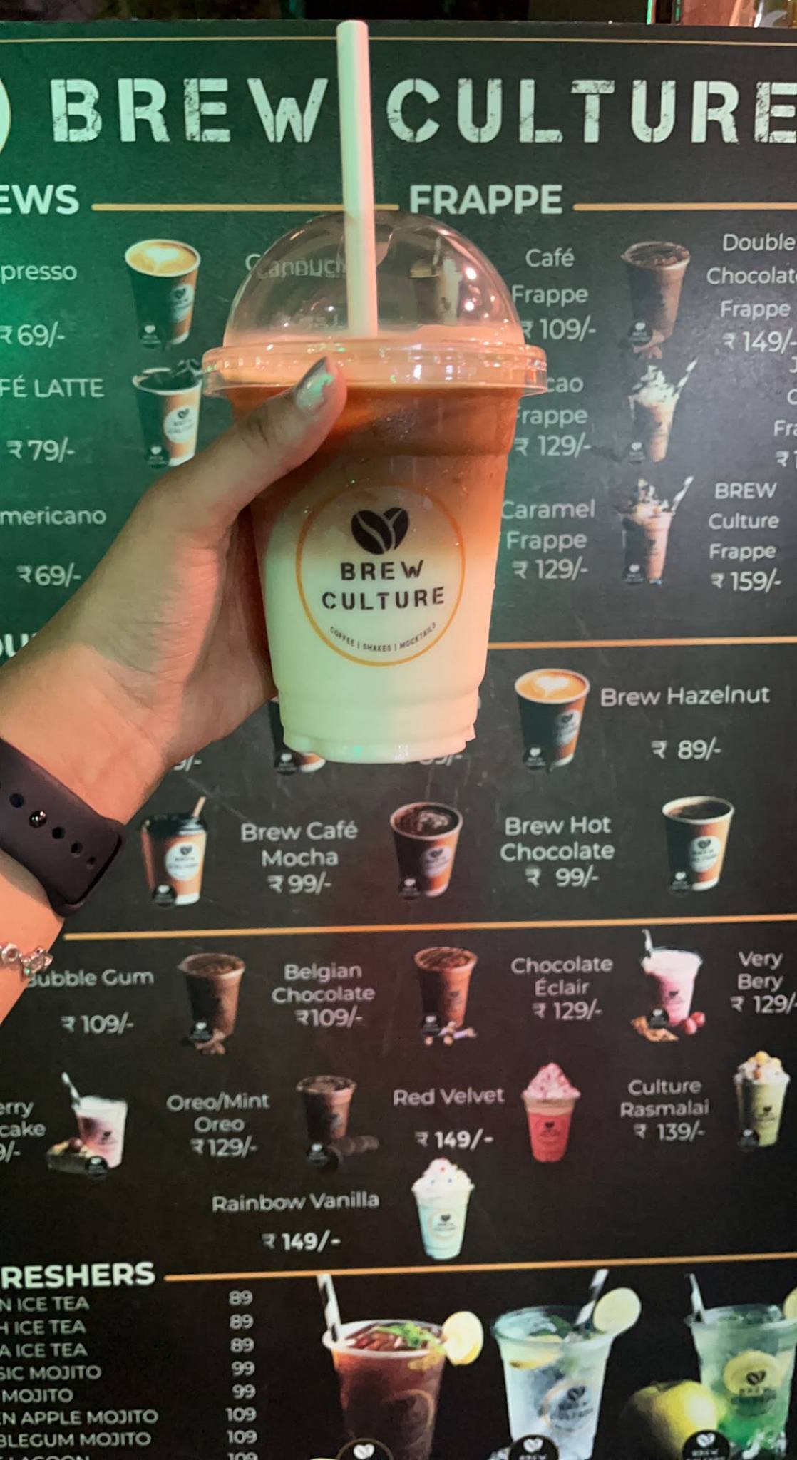 Menu at Brew Culture NIBM, Pune