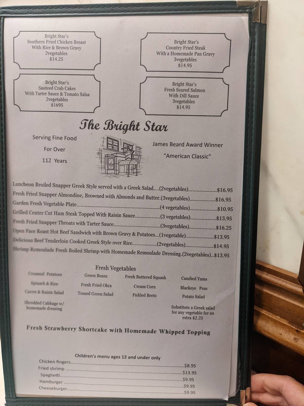 Menu at Bright Star Restaurant, Bessemer